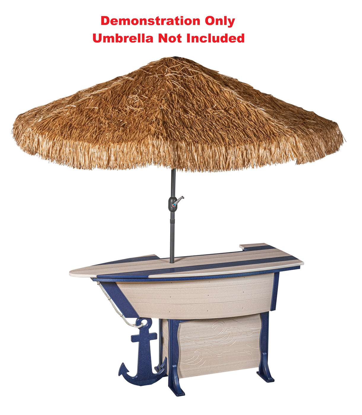 Amish-Made 76" Boat Shaped Poly Bar Table | Amish Furniture Market