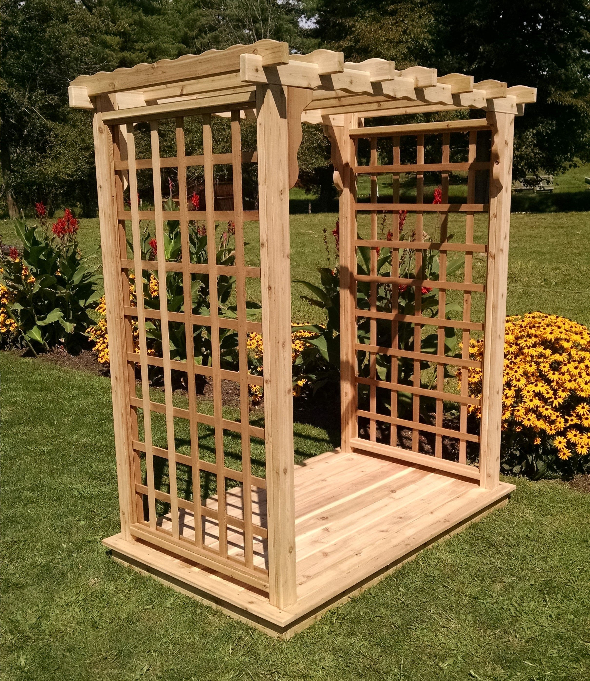 Amish-Made 6' Cedar Lawn and Garden Arbors | Amish Furniture Market
