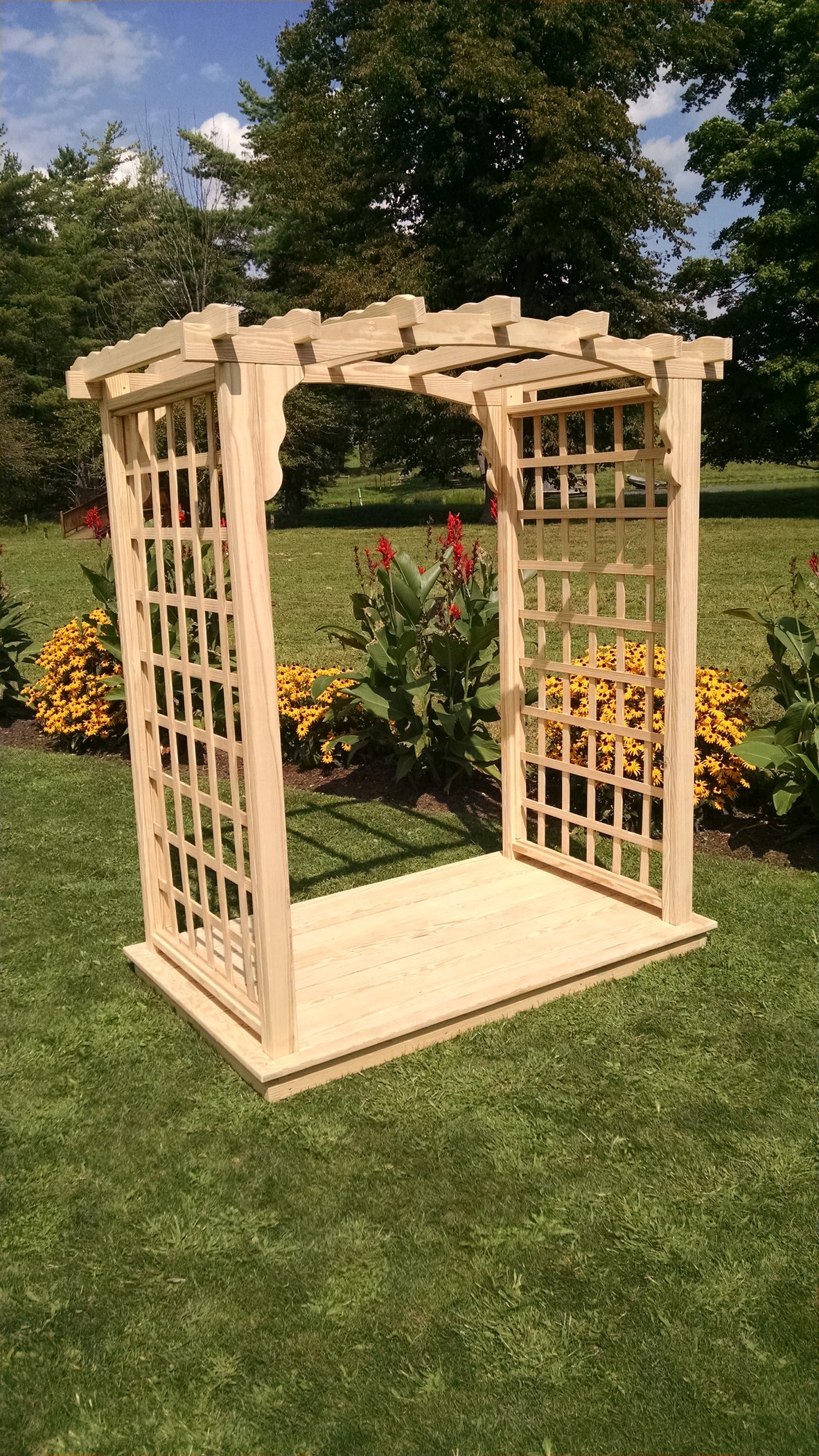 Amish-Made 6' Pine Lawn and Garden Arbors | Amish Furniture Market