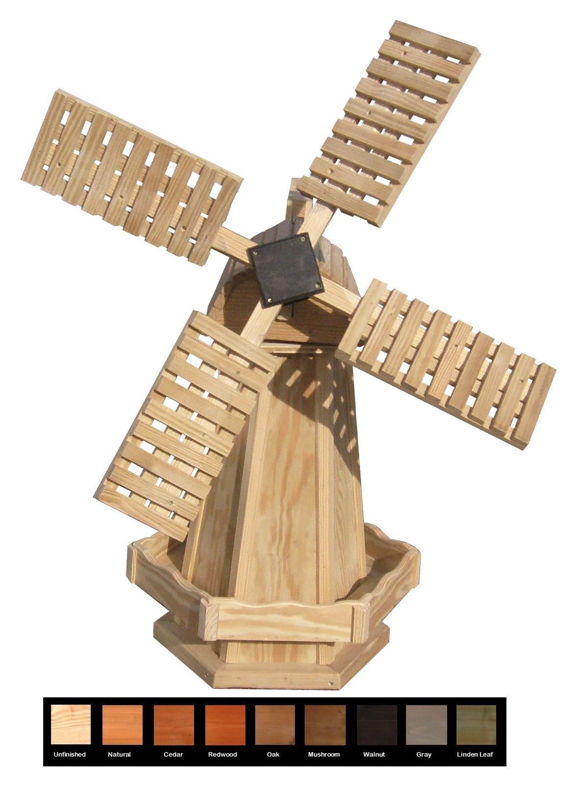 Amish Stained Wood Decorative Dutch Windmills | Amish Furniture Market