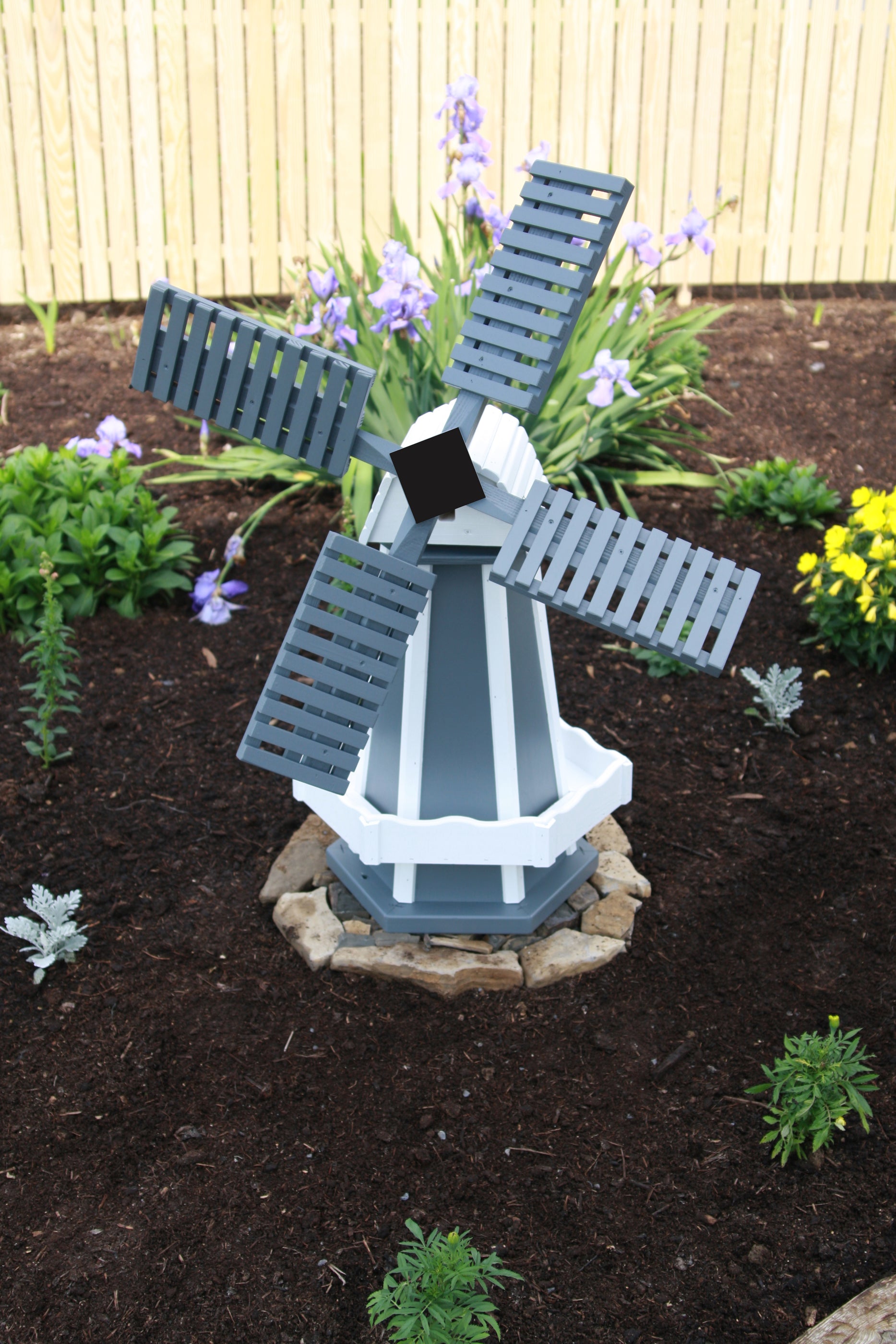 Amish-Made Painted Wooden Dutch Windmills | Amish Furniture Market