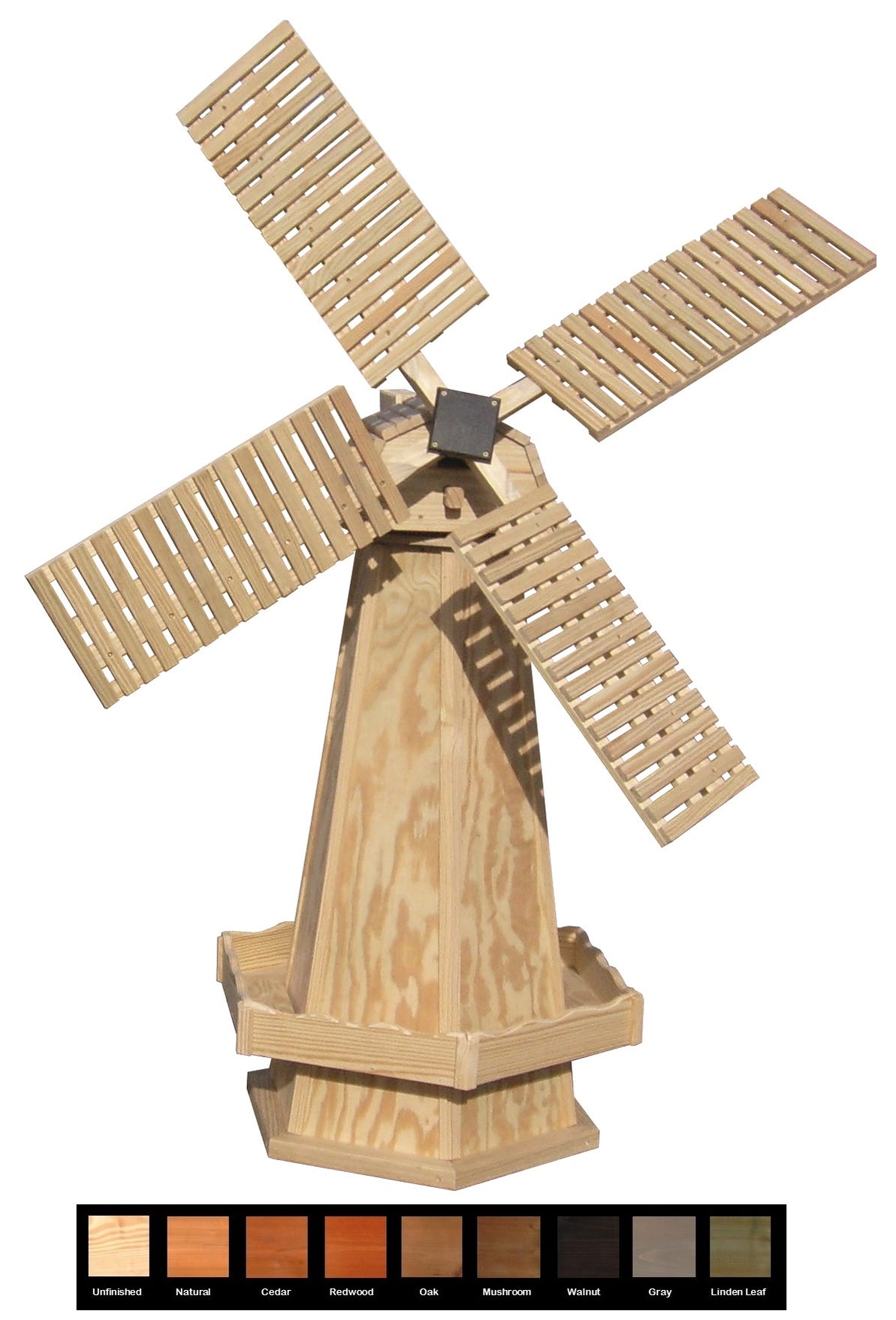 Amish Stained Wood Decorative Dutch Windmills | Amish Furniture Market
